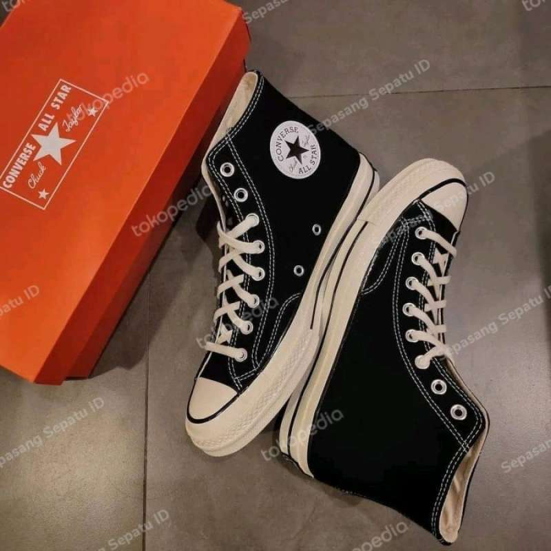 Promo Sepatu Sneakers Convers* 70s High Black White Unisex - Multicolor ...