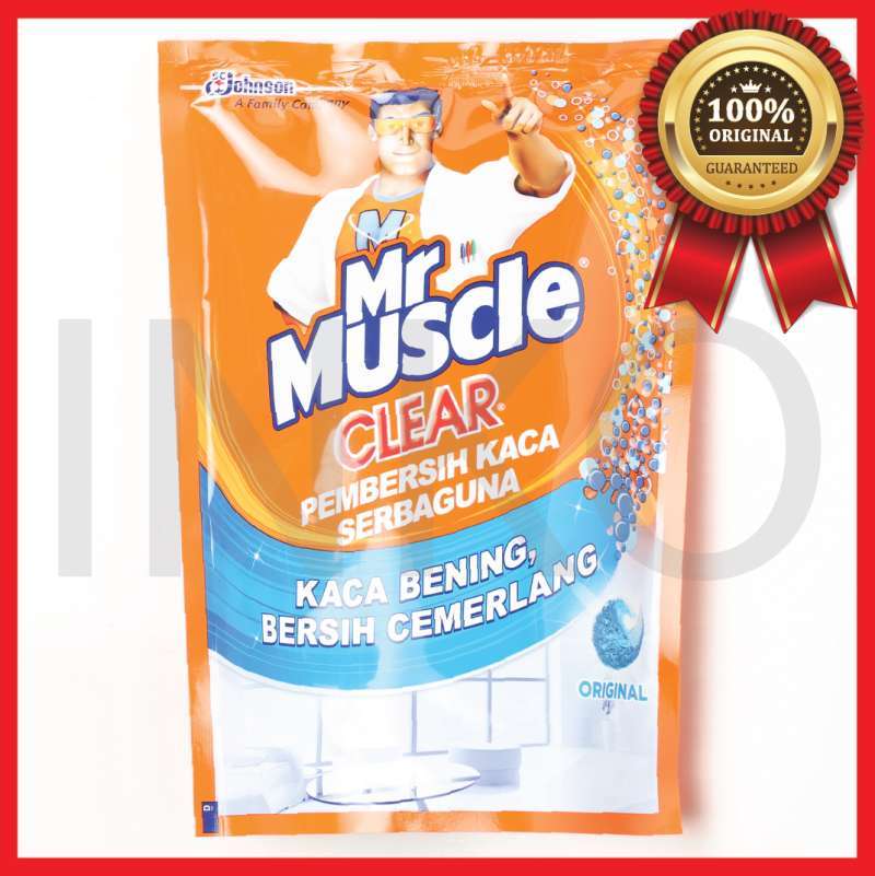 Jual MR MUSCLE CLEAR PEMBERSIH KACA SERBAGUNA BIRU POUCH 440ML di ...