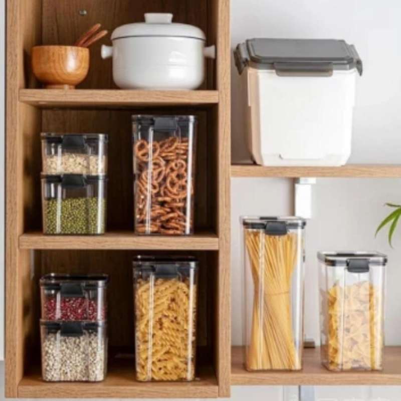 Jual Toples Kedap Udara Bening Tempat Penyimpanan Makanan Snack Cereal ...