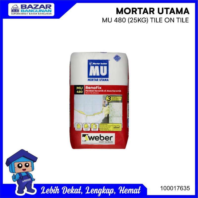 Jual Mortar Utama - Semen Perekat Keramik Di Atas Keramik / Mu 480 Reno ...