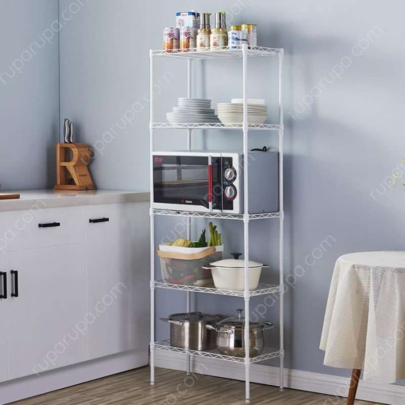 Jual RAK BESI 5 TINGKAT 54 x 29 x 150 CM PUTIH di Seller ...