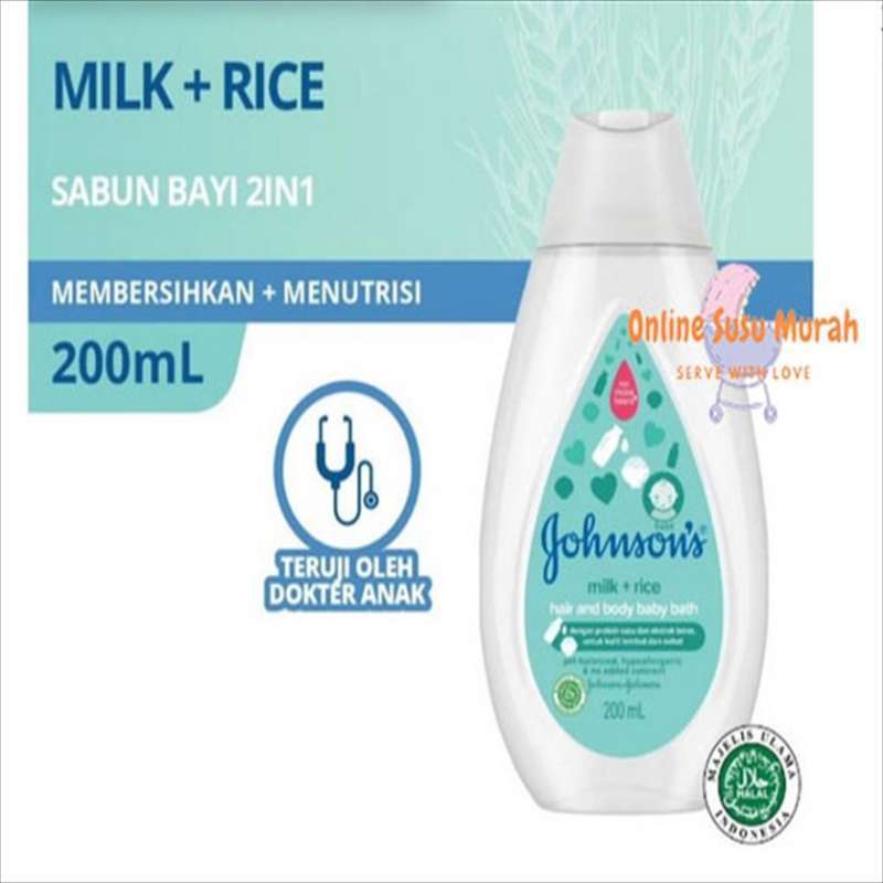 Jual JOHNSON'S BABY BATH MILK RICE 200ML di Seller NMbabyshop Official ...