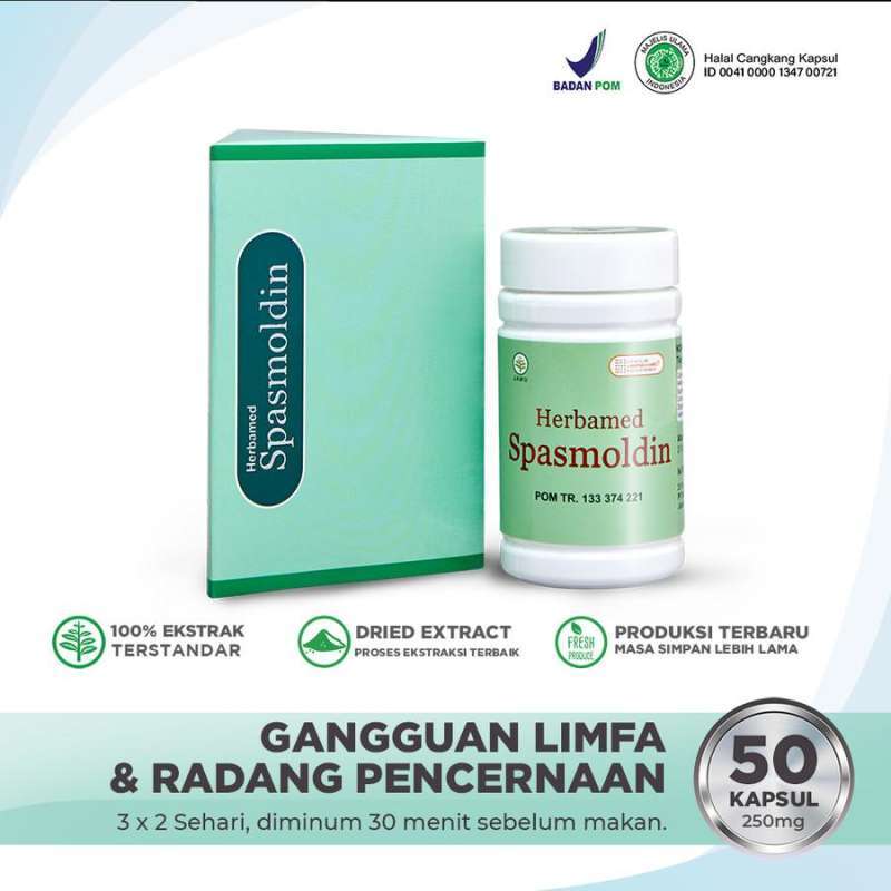 Jual Herbamed Spasmoldin Obat Gangguan Pencernaan Obat Diare Usus Buntu ...