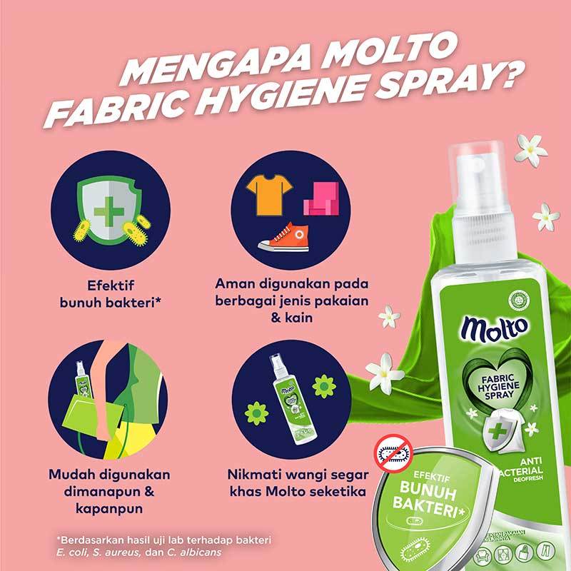 Jual Molto Fabric Hygiene Spray Anti Bacterial [100 Ml] Di Seller ...