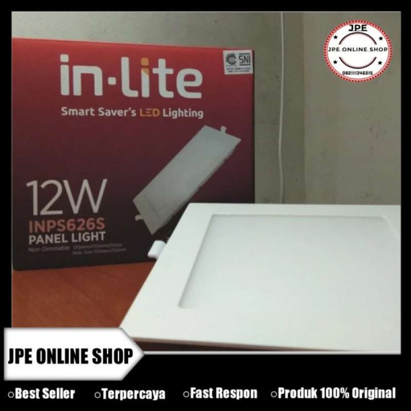 Jual Lampu Downlight Kotak Inbow Panel LED In Lite 12 Watt di Seller ...