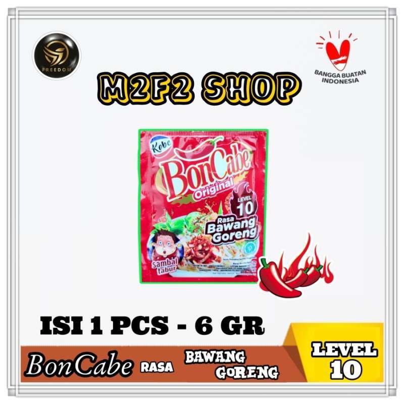 Promo BonCabe Level 10 Sambal Tabur Original Rasa Bawang Goreng Sachet ...