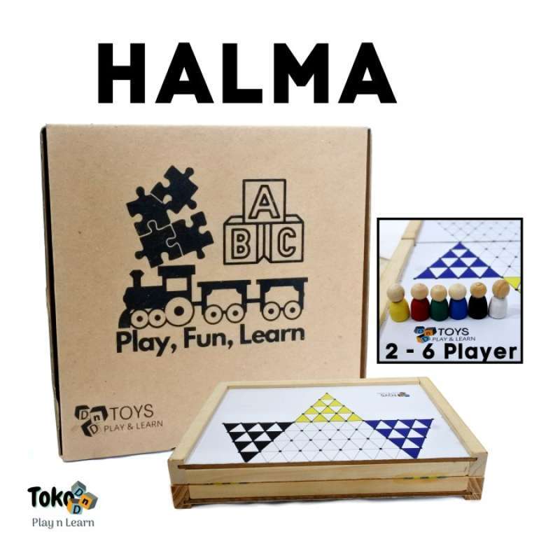 Promo Mainan Anak Keluarga Family Board Game Halma Chinese Checker Kayu ...