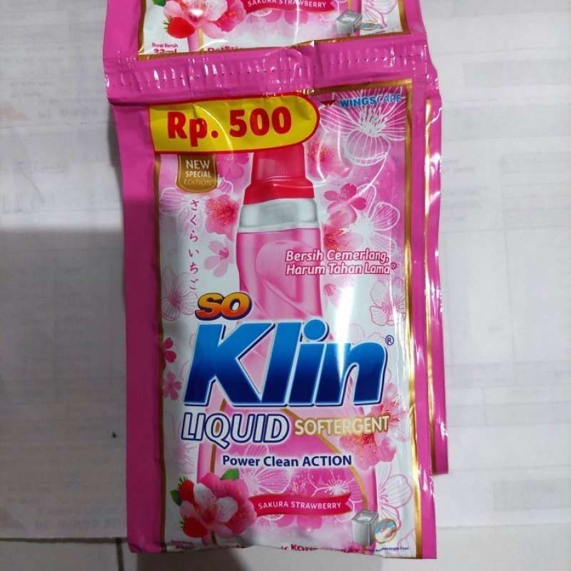 Jual 1 Lusin So Klin Liquid Detergent Sachet 500an - Scarlet Blossom di ... Jual 1 Lusin So Klin Liquid Detergent Sachet 500an - Scarlet Blossom di ...