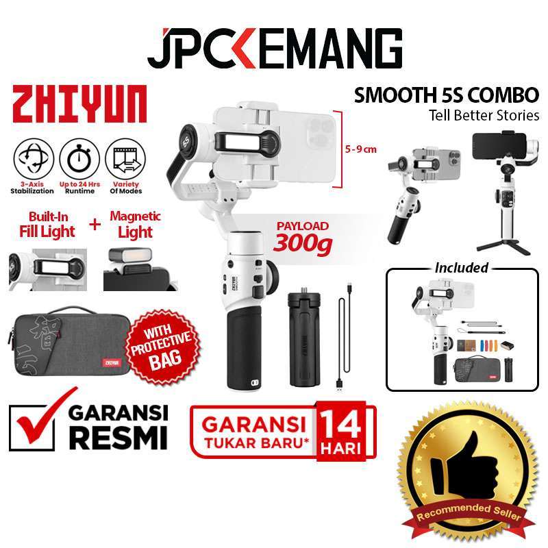 Promo Jpc Kemang Zhiyun Smooth 5s Combo Gimbal Stabilizer Smartphone Hp Zhiyuntech Tech Garansi ...