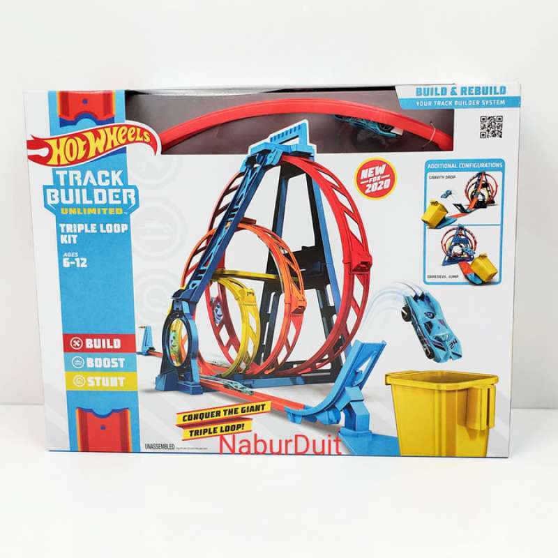 Promo Hot Wheels Track Builder Triple Loop Kit Original Mattel ...