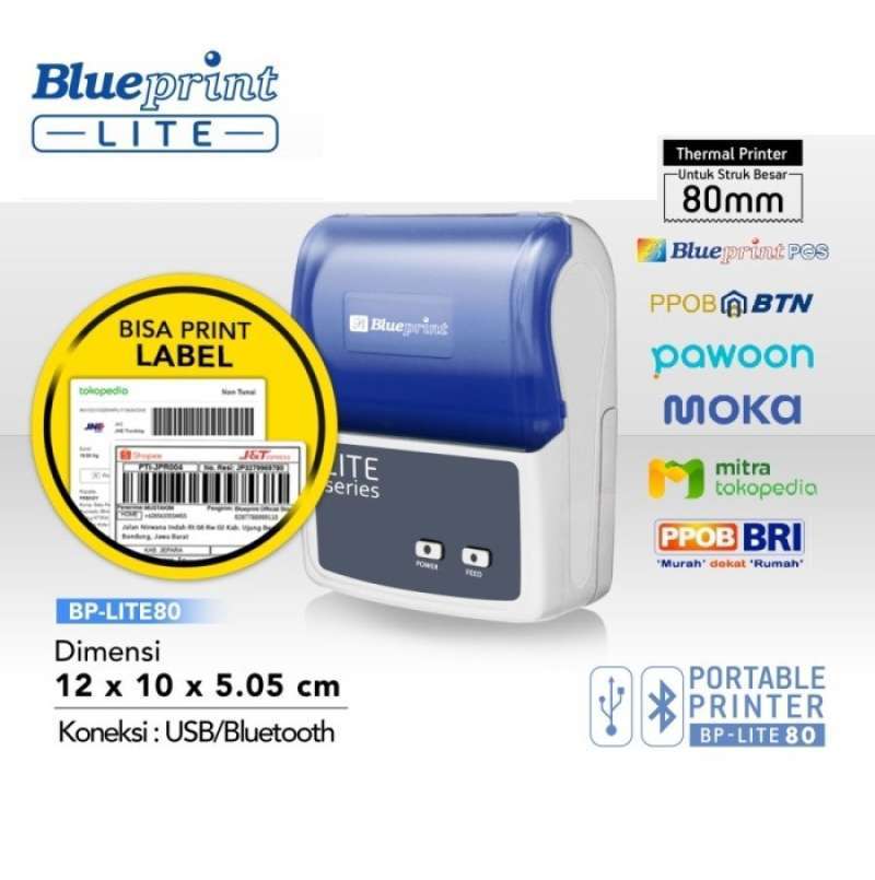 Promo PRINTER THERMAL BLUEPRINT PORTABLE BLUETOOTH LITE SERIES [BP ...