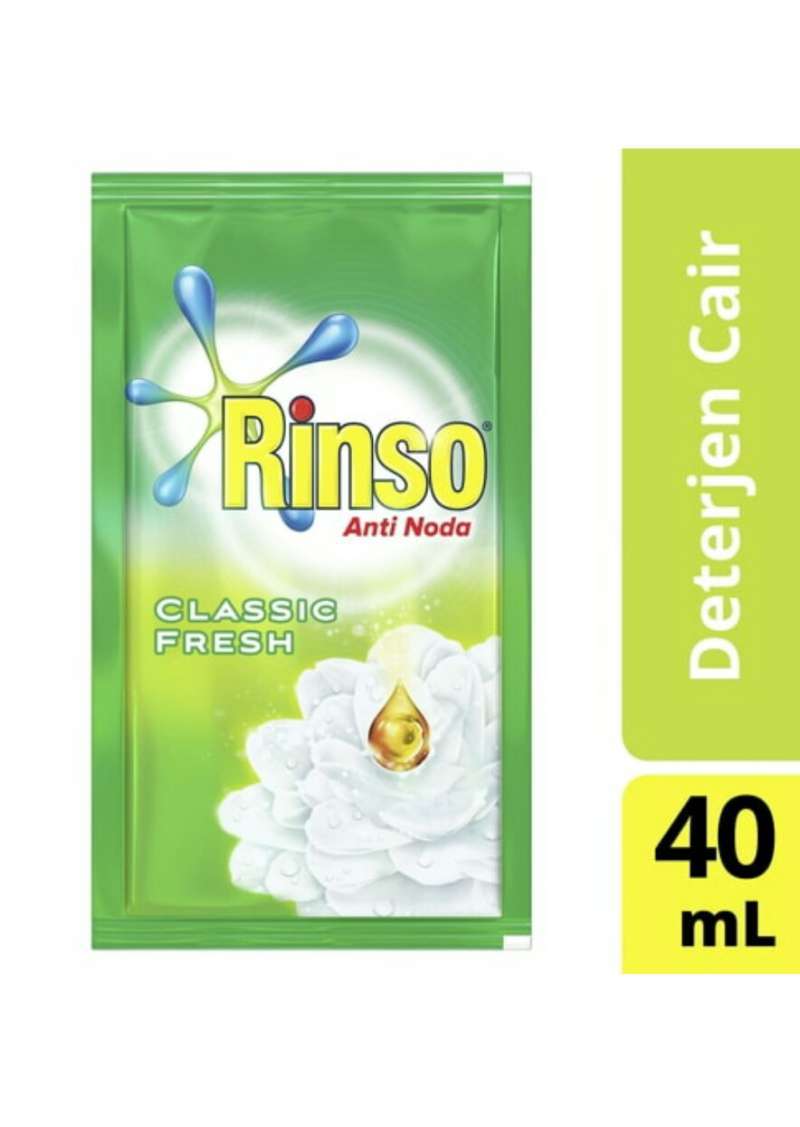 Jual Rinso Detergen Cair Classic Fresh [ 40 Ml X 12 Sachet ] Di Seller ...