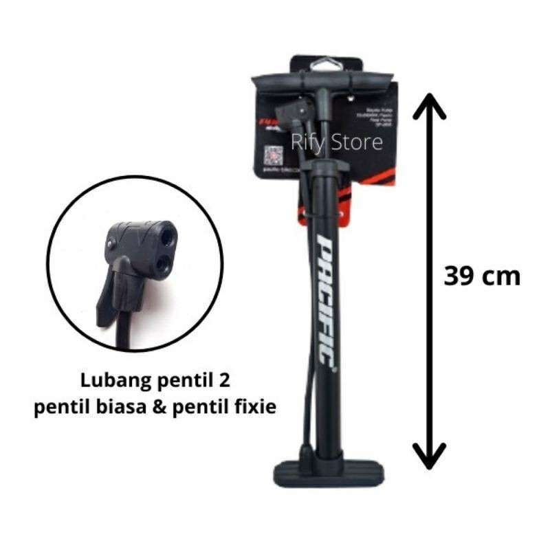 Jual Pompa Tangan Pacific Pompa Angin Sepeda dan Motor dual valve AV/FV ...