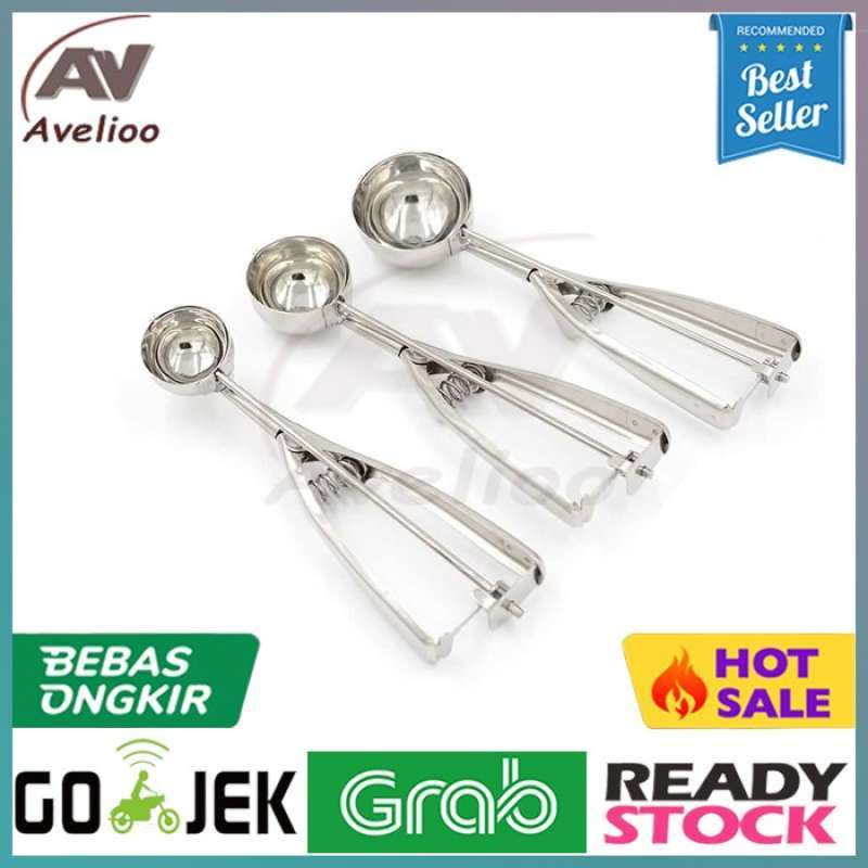 Jual Scoop Ice Cream / Sendok Takar Es Krim Bulat Stainless Di Seller ...