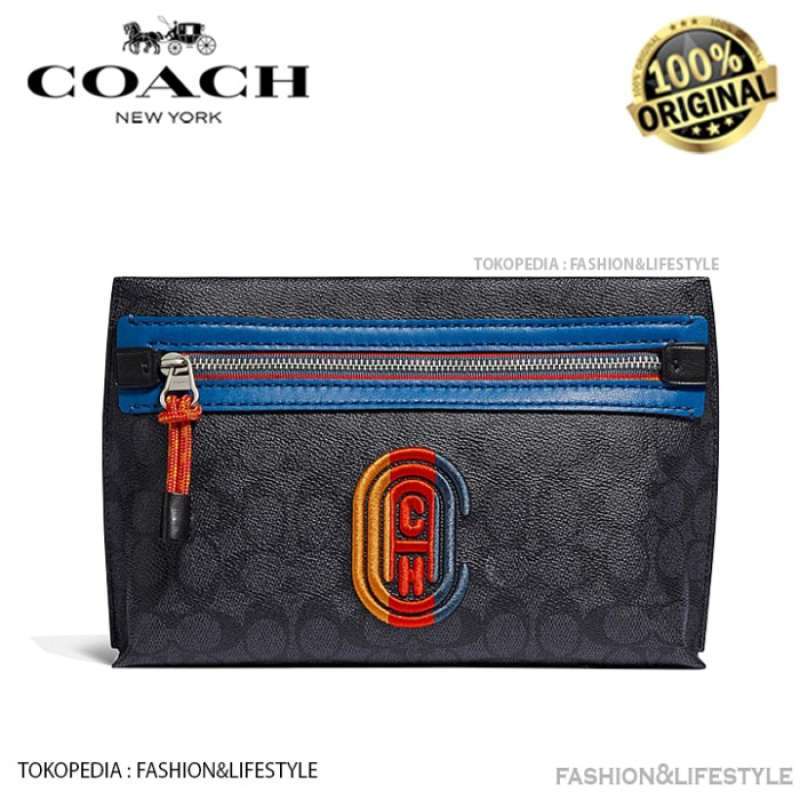 Promo Coach Academy Convertible Pouch Signature Canvas Coach Patch ...