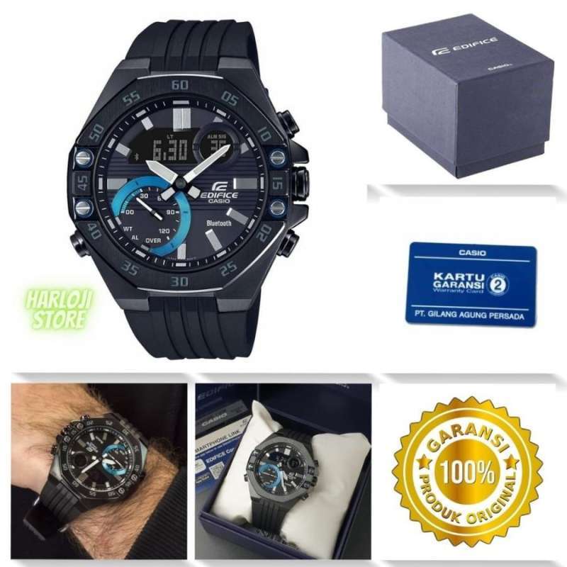 Jual Casio EDIFICE ECB-10PB-1ADF Jam Tangan Pria Analog Digital Black di Seller Harloji_store ...
