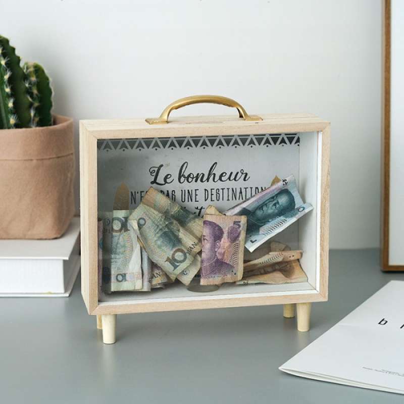 Promo Nordic Money Box Celengan Kayu Tabungan Kotak Donasi Kotak Uang ...