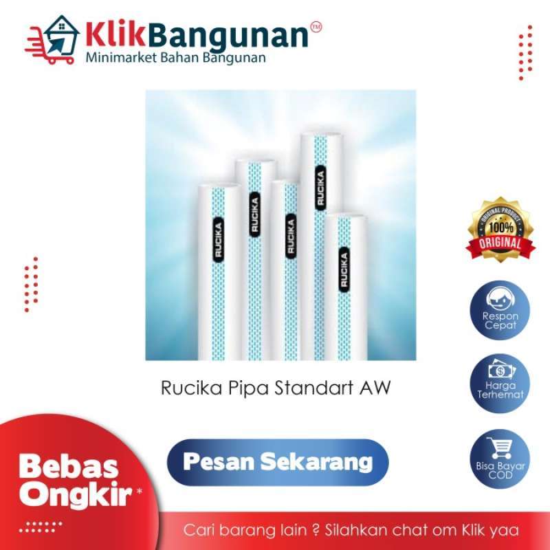 Jual Pipa Rucika Standard Aw 1 1/2 / Paralon Pipa Rucika 1 1/2 di ...