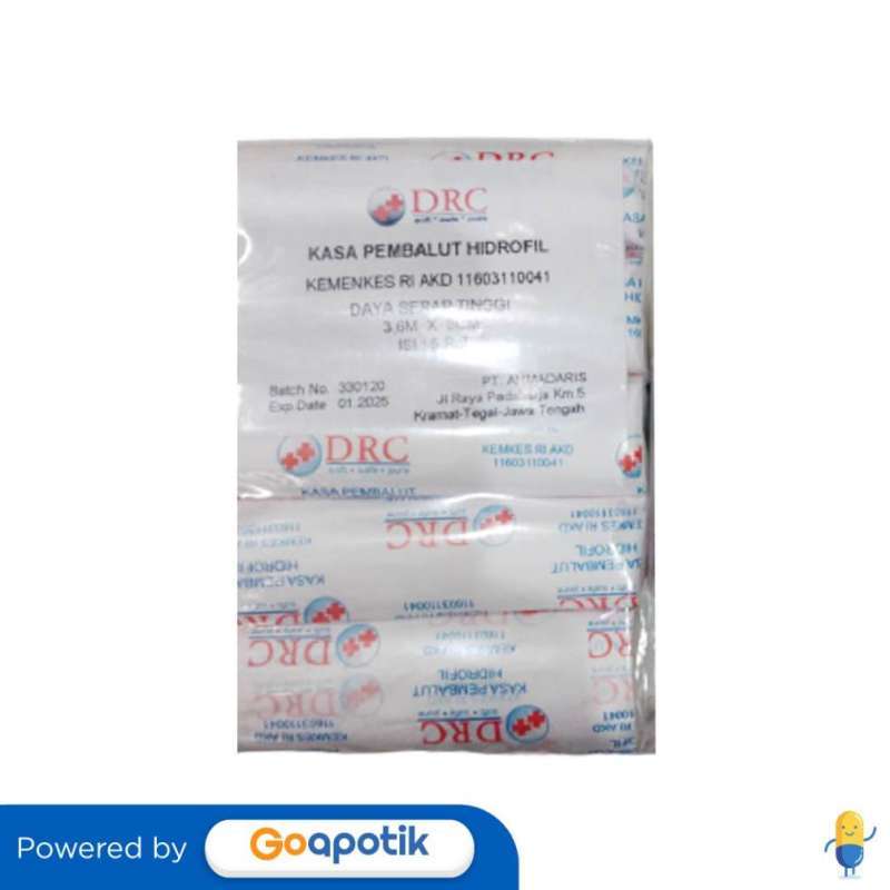 Jual DRC KASA PEMBALUT HIDROFIL 3.6 M X 8 CM PACK 5 ROLL di Seller Apotek Mandiri Dempo Persada ...