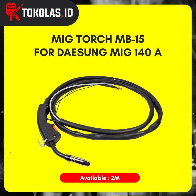 Jual Stang Las Mig Torch Co2 MB-15 Intergrated 2 Mtr untuk MIG 140A ...