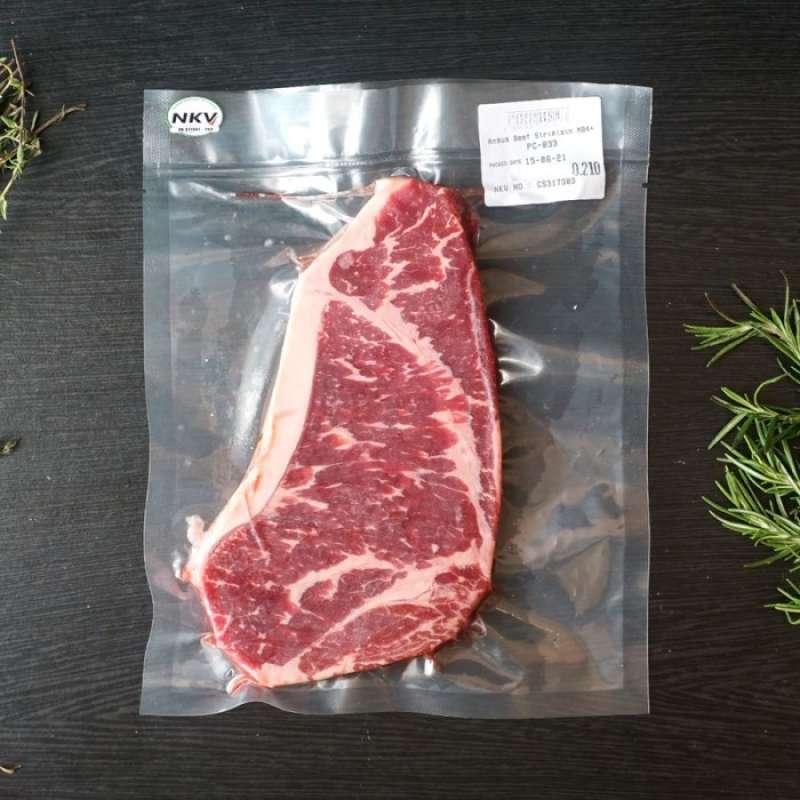 Jual Ebony Black Australian Black Angus Beef Sirloin Steak Mb4+ 200gr ...