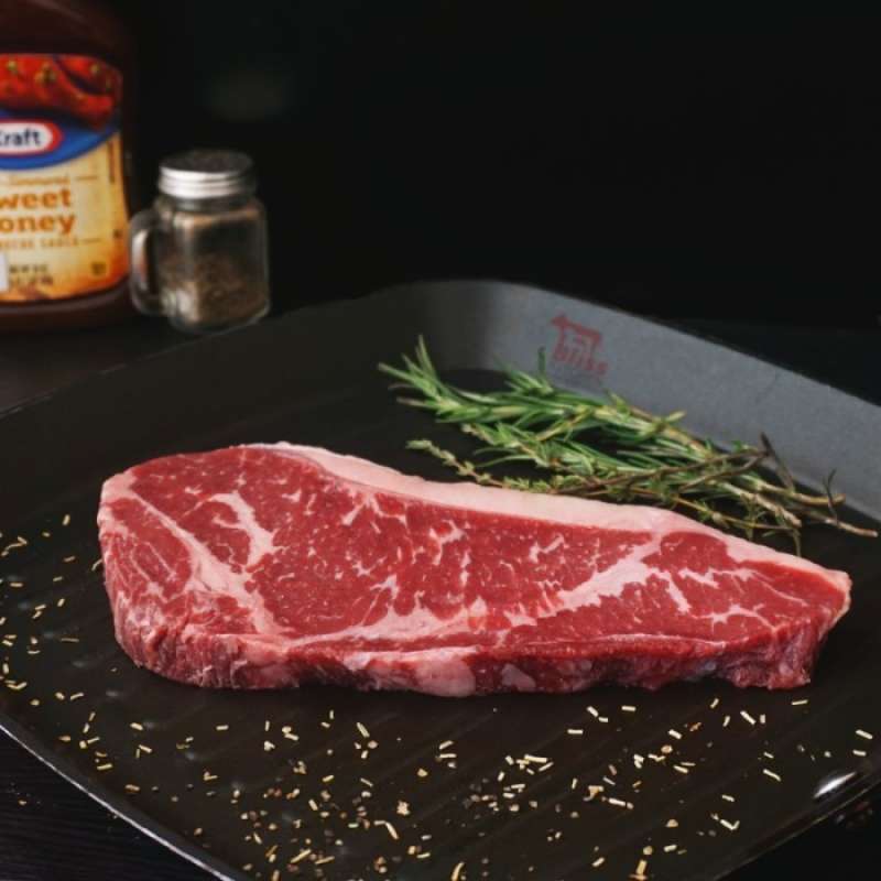 Jual Ebony Black Australian Black Angus Beef Sirloin Steak Mb4+ 200gr ...