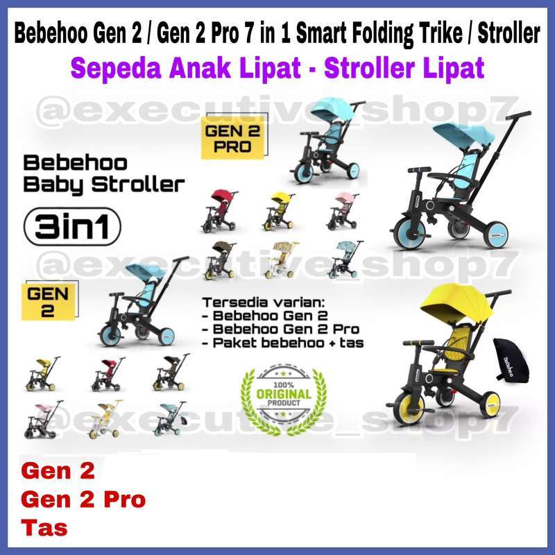Jual Bebehoo 7 In 1 Smart Folding Trike / Stroller Sepeda Anak Lipat ...