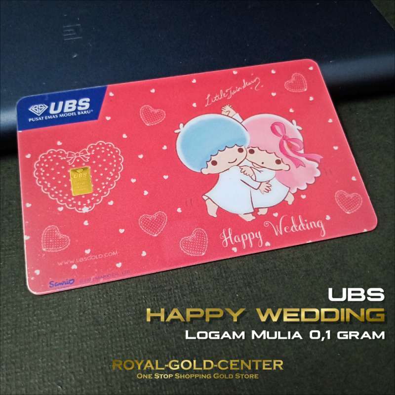 Promo UBS Happy Wedding Gift Sanrio series Twin Stars 0,1 gram Diskon 5 ...
