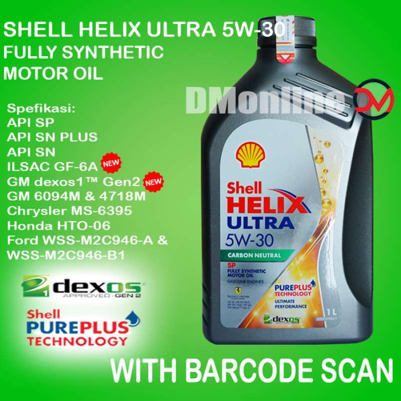 Promo Shell Helix Ultra 5W-30 1L / Dexos1 / Oli Mobil Full Synthetic ...