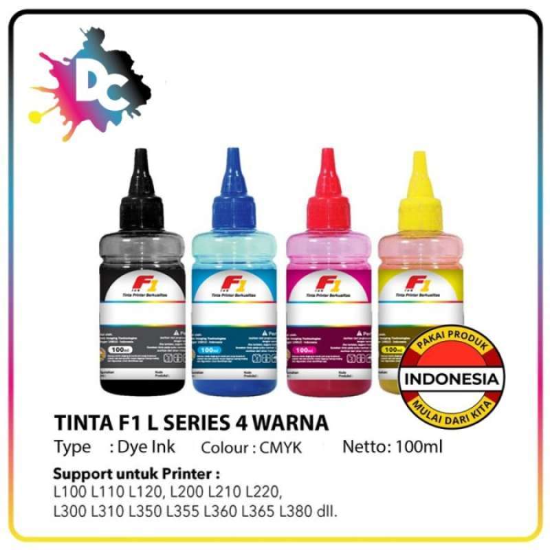 Promo Tinta Printer F1 For Epson L-Series Cmyk @100Ml Diskon 23% di ...