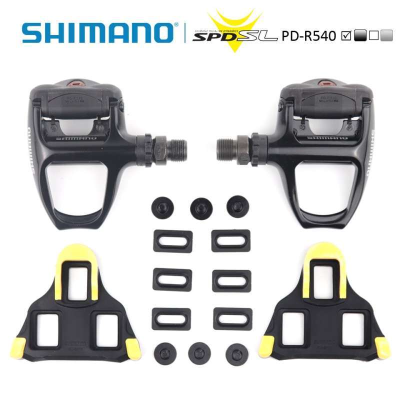 Promo Shimano Pd-r540 Pedal Sepeda Roadbike With Cleat - Black Diskon ...