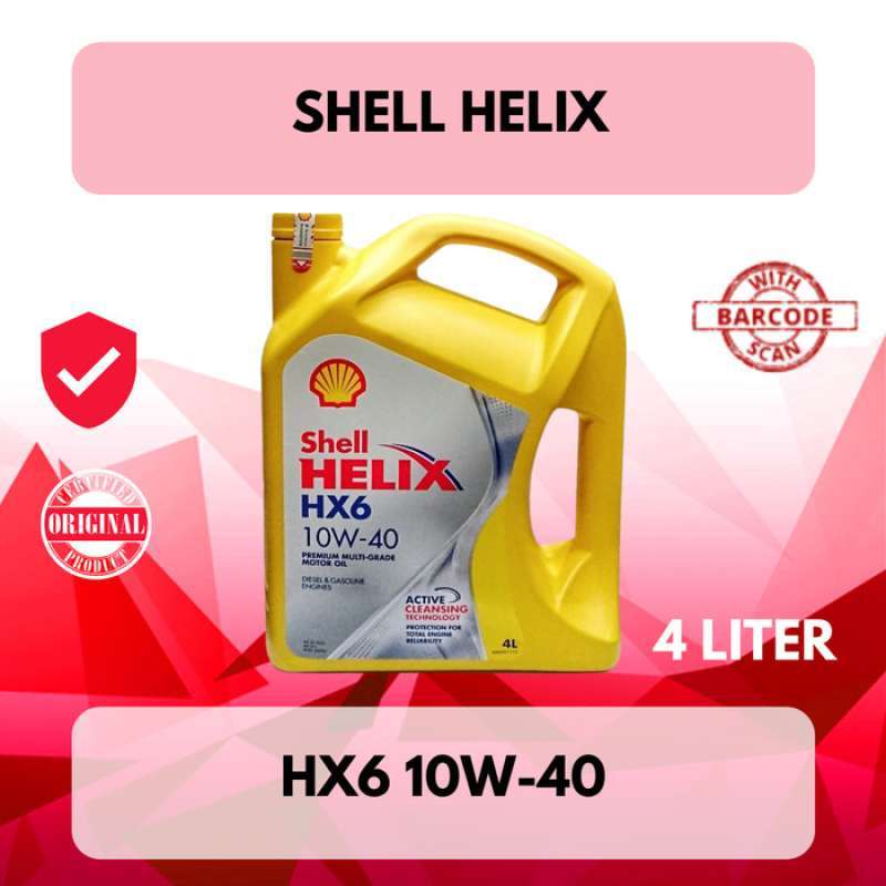Promo Shell Helix HX6 10W-40 - 4 LITER Diskon 23% di Seller Huma Auto ...
