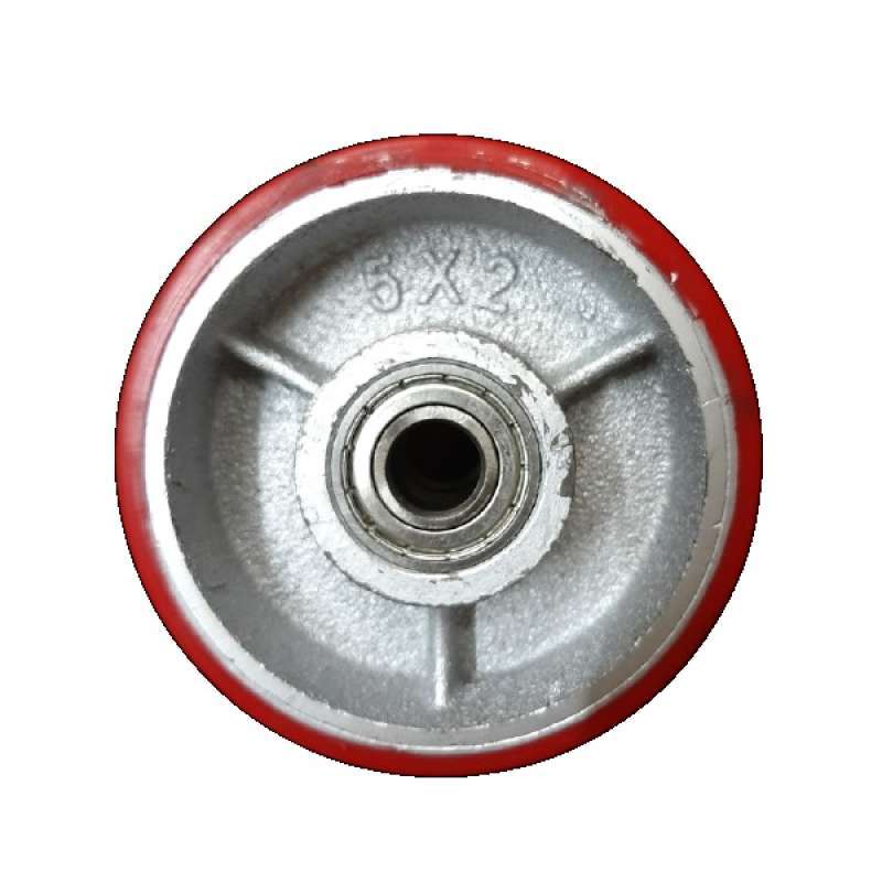 Jual Roda Caster / Troli / Troly PU Merah 5 Heavy Duty Inch Wheel Only ...