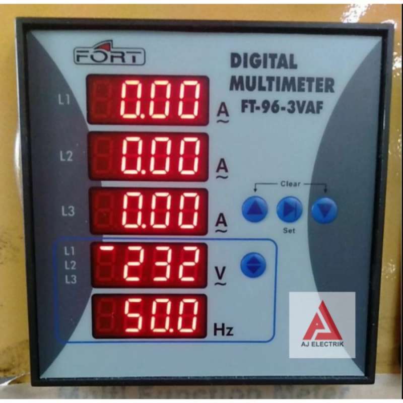 Promo Fort Digital Multi Meter Ft96-3Vaf 3Phase / Volt - Ampere - Hz ...