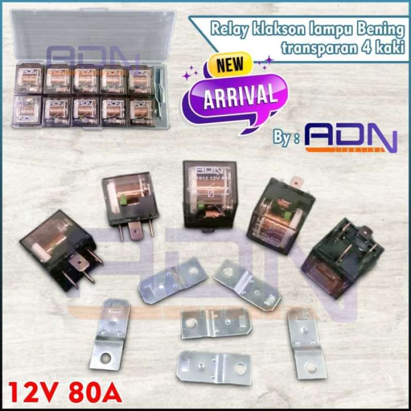 Promo Premium RELAY KLAKSON LED LAMPU 4 KAKI PIN 80A ADN 12V TYPE MODEL ...