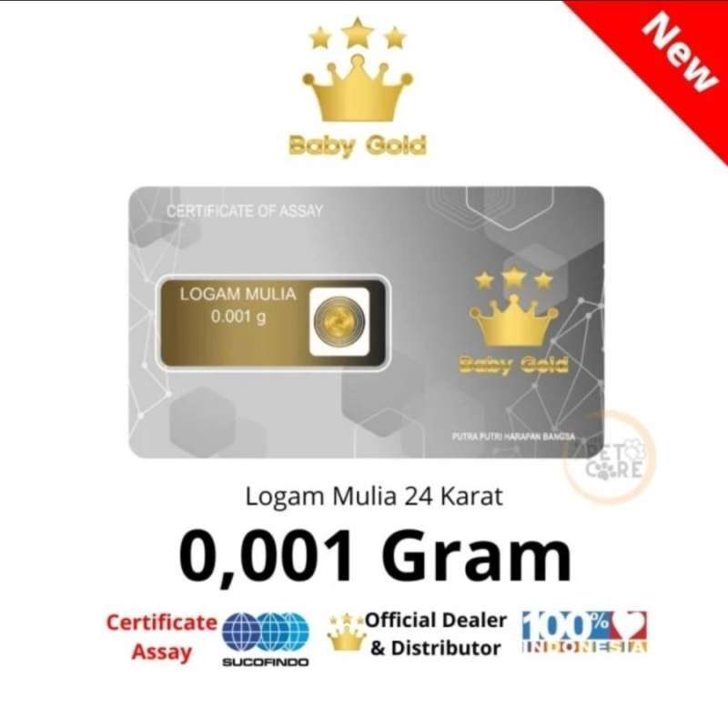 Jual Emas Lm Emas Murni 0.001 Gram Gram Gr Logam Mulia 10 Keping Di ...