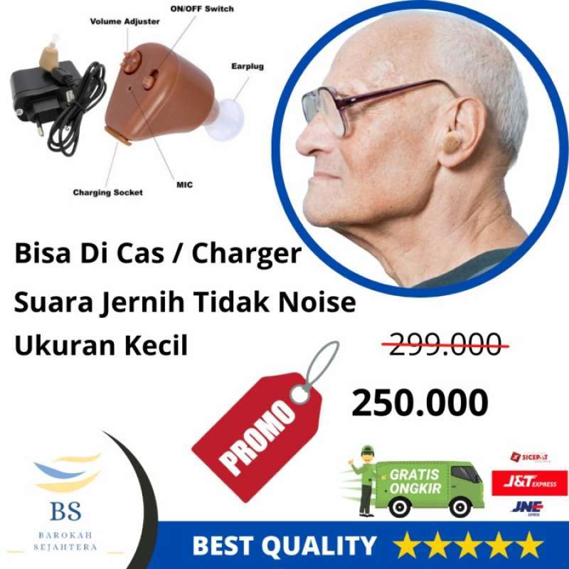 Promo Alat Bantu Dengar Bisa Charge Cas Suara Jernih Hearing Aid Mini ...