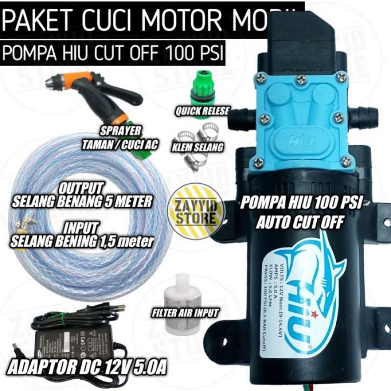 Promo Paket Alat Cuci Motor Mobil Pompa Hiu Premium (Pompa Unggulan ...