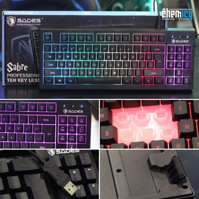 Promo Sades Sabre TKL RGB Gaming Keyboard Diskon 23% di Seller Moni ...