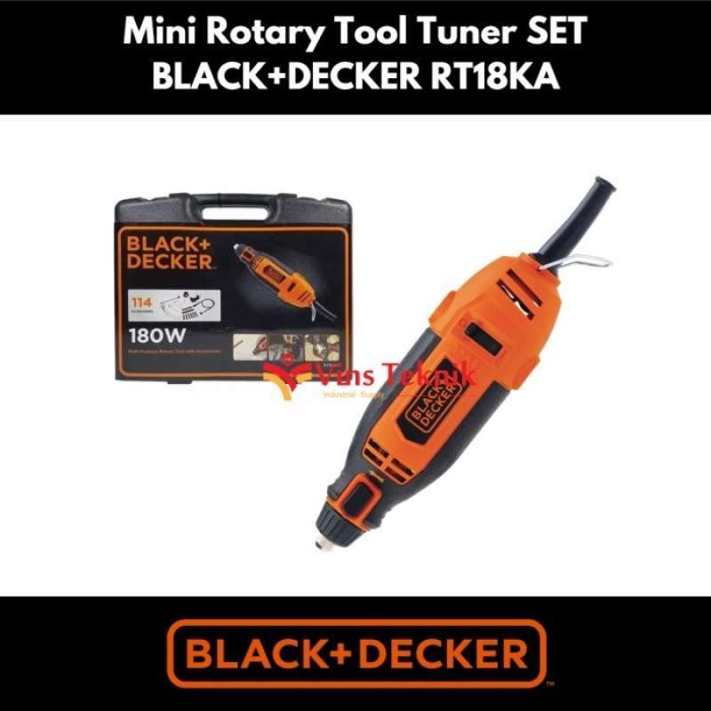 Jual RT 18 KA Black+Dekker mini die grinder gerinda tuner RT18KA di ...