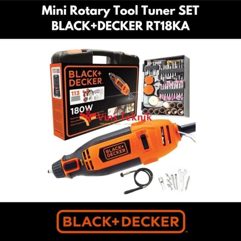 Jual RT 18 KA Black+Dekker mini die grinder gerinda tuner RT18KA di ...
