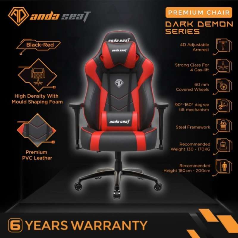 Promo ANDASEAT Dark Demon Series - Gaming Chair Diskon 23% di Seller ...