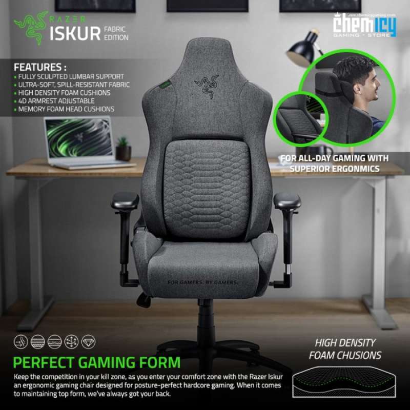 Promo Razer Iskur Fabric Gaming Chair / Kursi Gaming Diskon 23% di ...