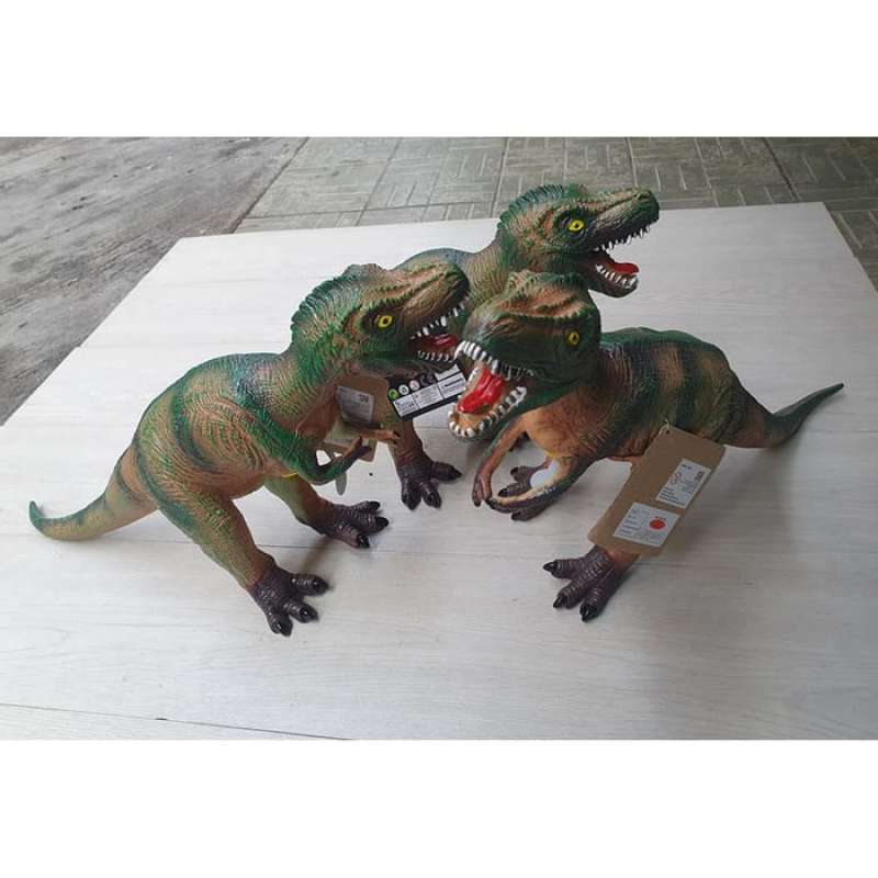 Jual MAINAN MAINAN DINOSAURUS KARET BESAR TYRANNOSAURUS T-REX di Seller ...