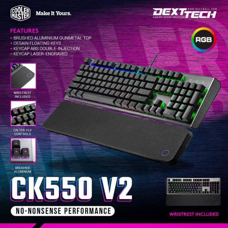 Jual Cooler Master CK550 V2 FULLSIZE RGB Mechanical Gaming Keyboard di ...