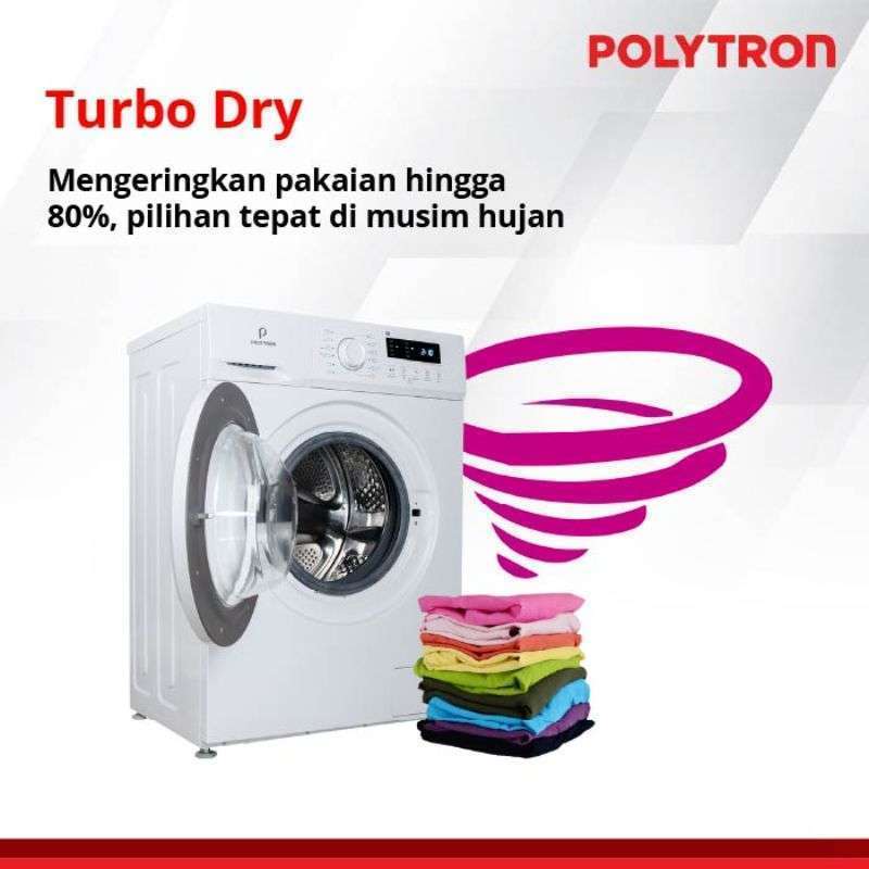 Jual Polytron Pfl 8051 Mesin Cuci Front Loading Wonderwash 8 Kg Di ...