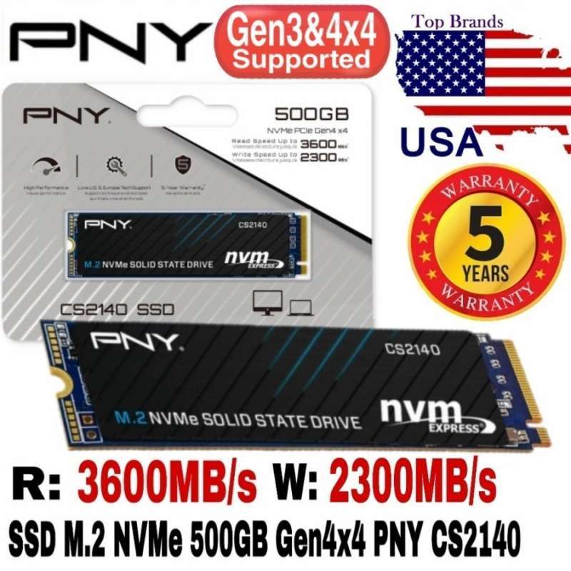 Jual SSD PNY CS2140 M.2 NVME 500GB | 1TB | 2TB - Gen4x4 - 1TB di Seller ...