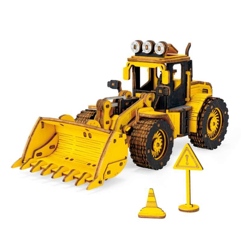 Promo Robotime Rokr Bulldozer Engineering Vehicle 3d Wooden Puzzle ...