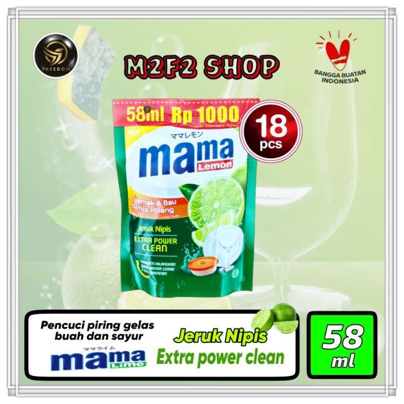 Promo Sabun Cair Cuci Piring Mama Lemon Liquid Sachet - 58 ml (Kemasan ...