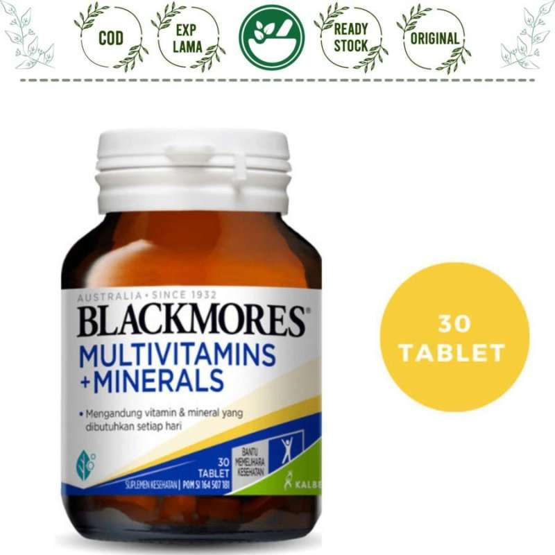 Jual BLACKMORES MULTIVITAMINS + MINERAL 30 TABLET MULTIVITAMIN BLACK ...